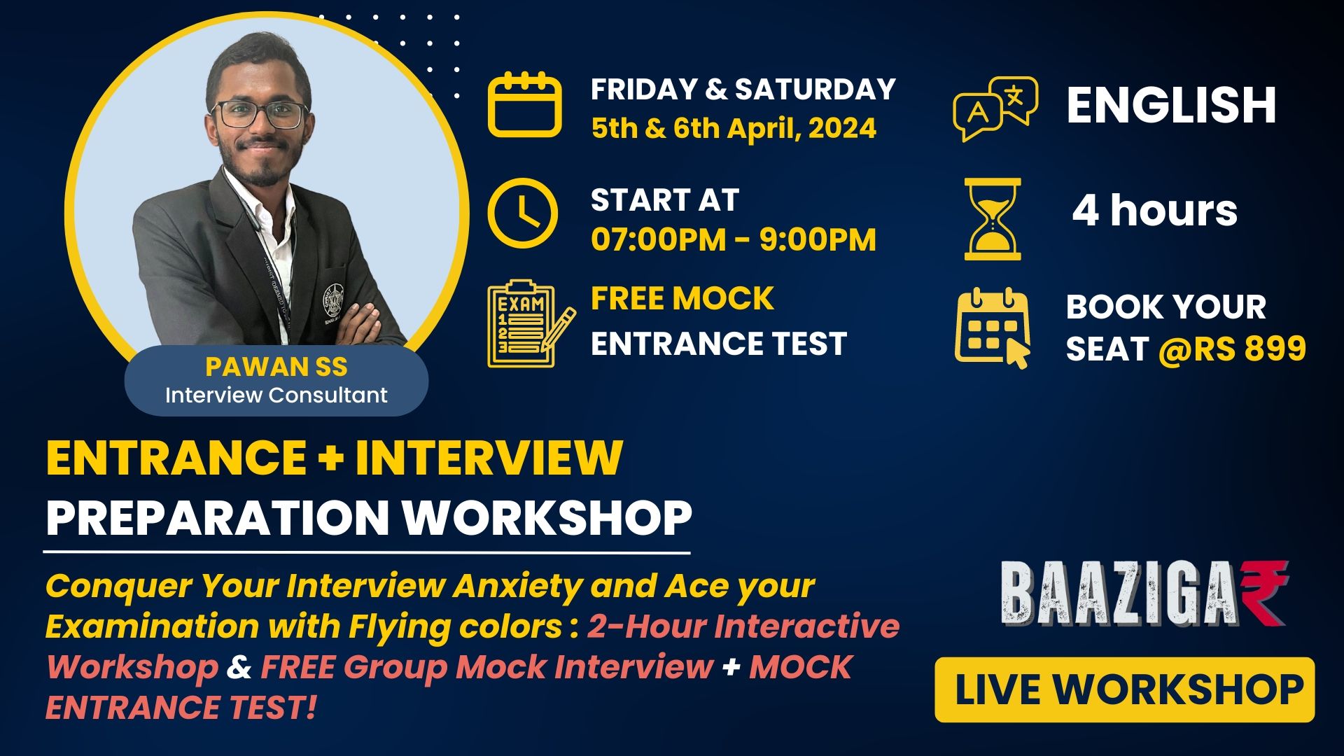 ENTRANCE + INTERVIEW Preparation Workshop